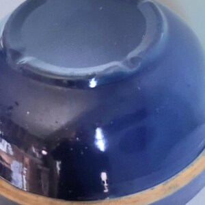 Farmhouse Mixing Large Bowl Blue Yellow Ware Stoneware - Etsy