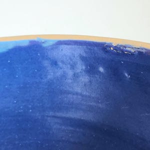 Farmhouse Mixing Large Bowl Blue Yellow Ware Stoneware - Etsy