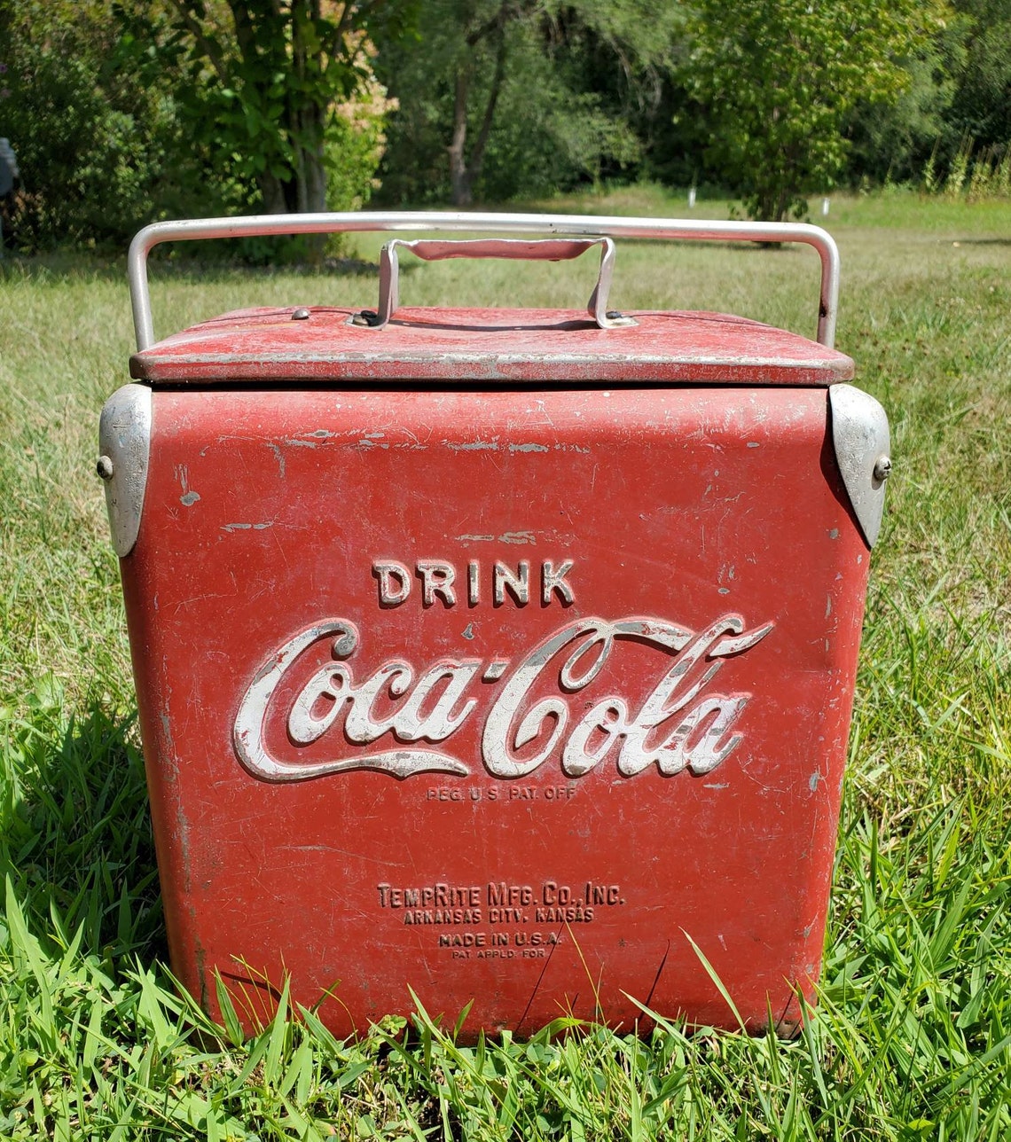 Antique Temprite Red Coca Cola Coke Ice Chest Cooler With - Etsy