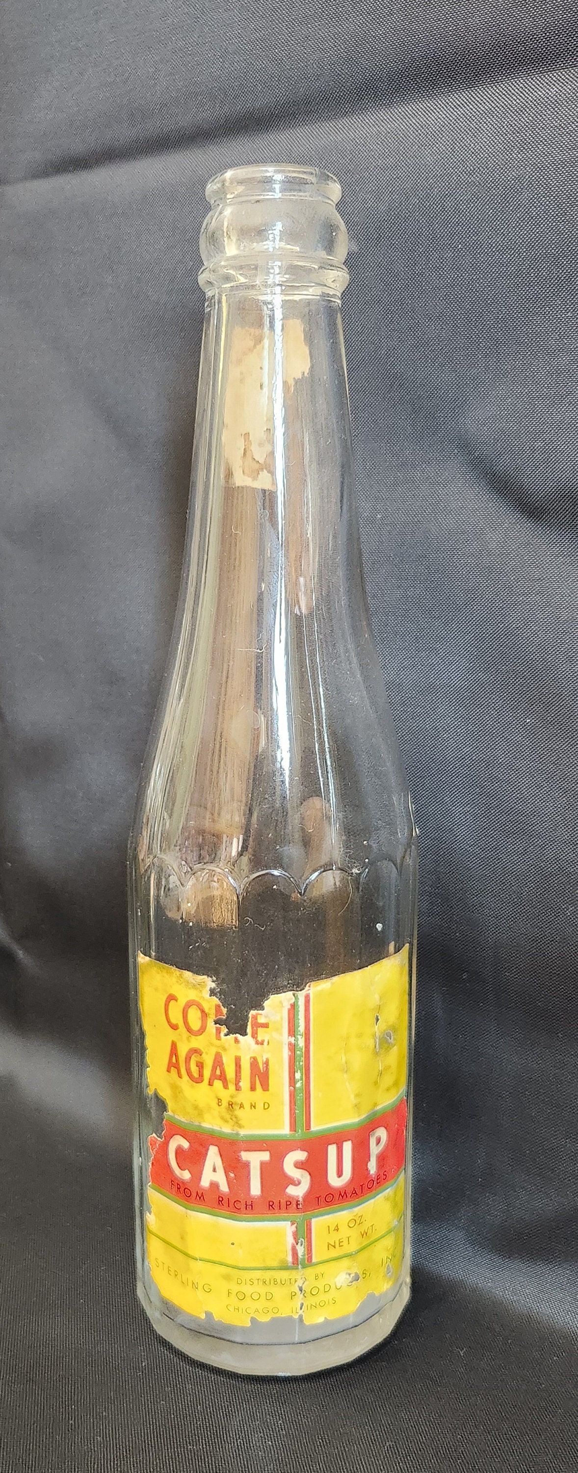 Vintage Glass Catsup Bottles With Original Label, Brooks, Stanby ...