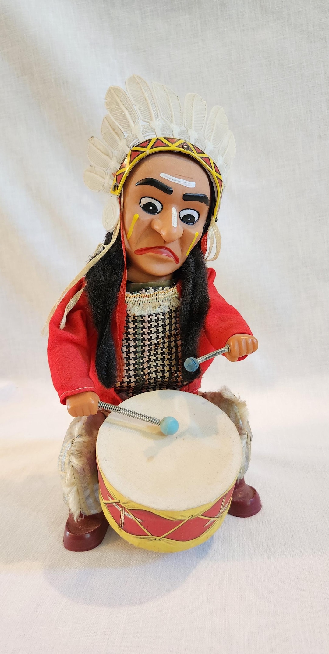 Vintage Drumming Indian Joe, Automated Toy Doll, Made in Japan, 1960 ...