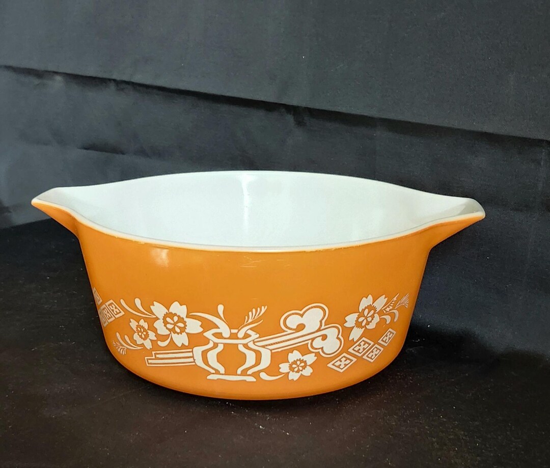 Rare Pyrex Dynasty 475-B 2-1/2 Qt. Orange Casserole Dish 1970s Mid ...