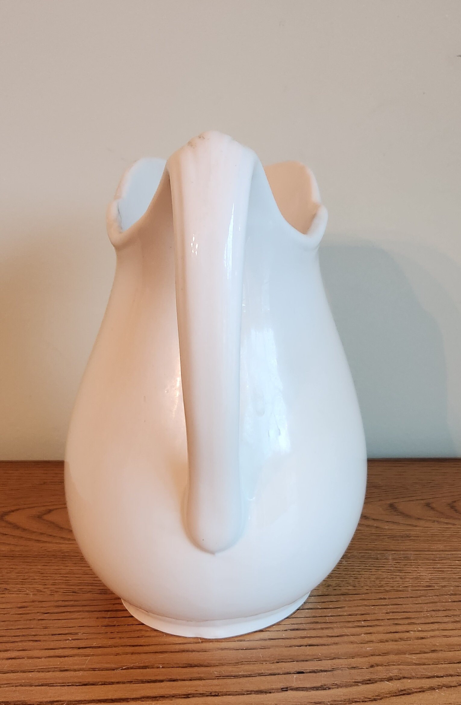 Ivory White Ironstone Pitcher Jackson China Falls Creek USA Farmhouse ...