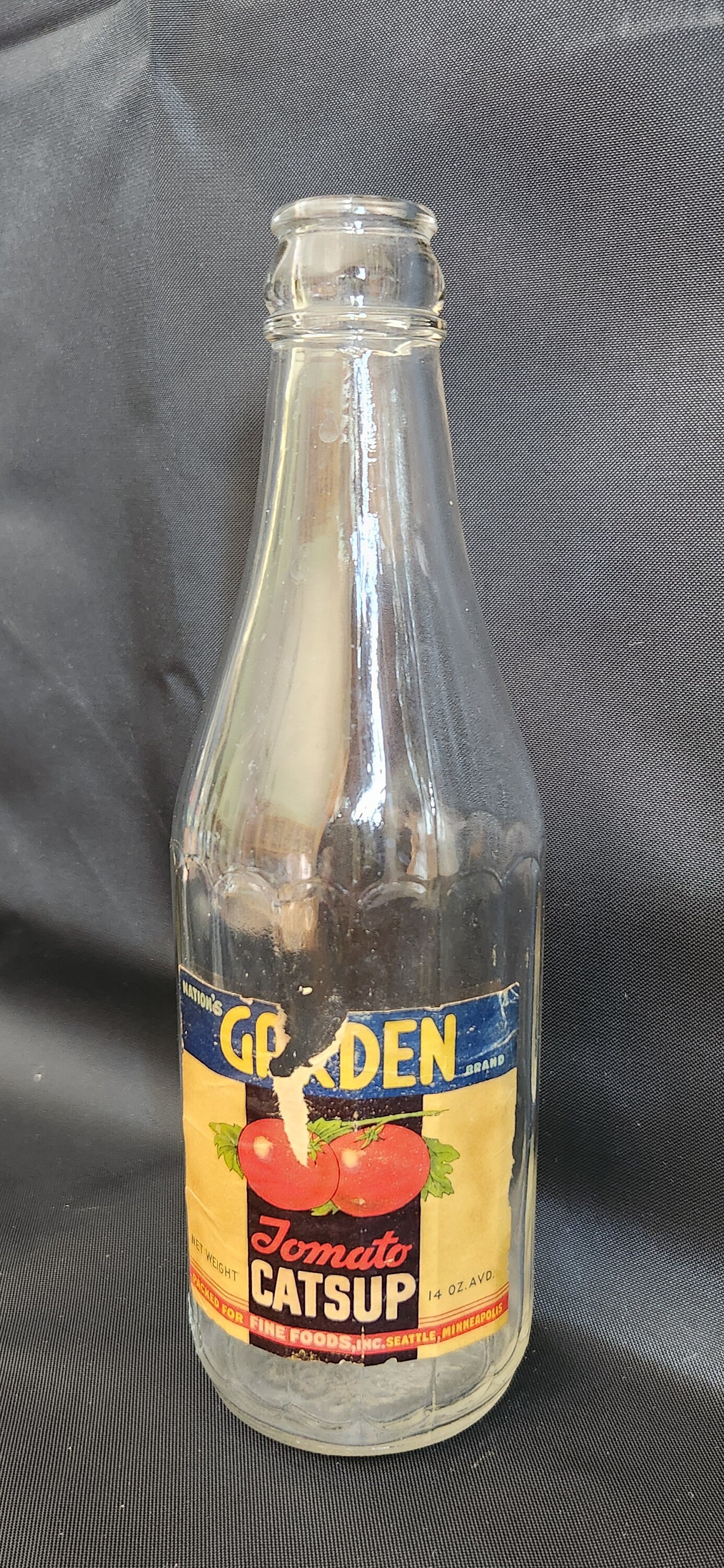 Vintage Glass Catsup Bottles With Original Label, Brooks, Stanby ...