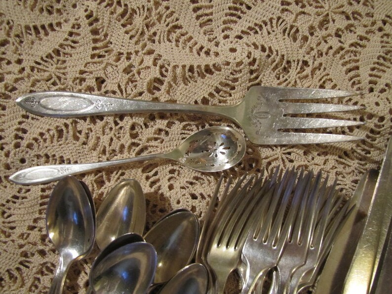 Vintage Monogrammed Flatware 1917 Community Adam Silverplate - Etsy