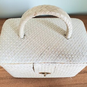 Vintage Basket Box Straw Purse Tote, Makeup Bag - Etsy