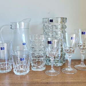 Vintage Lady Victoria Chantelle Crystal Glass Claret Wine Goblets Set ...