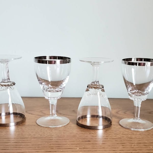 Silver Rim Glass - Etsy