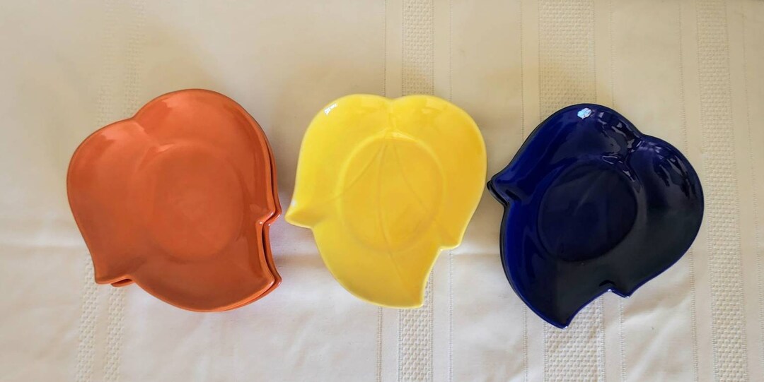 Vintage Red Wing Pottery Gypsy Trail Leaf Appetizer Plates Set of 5 - Etsy