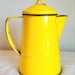 Rare Vintage Enamelware Yellow Coffee Pot 1950s Coffee Pot - Etsy