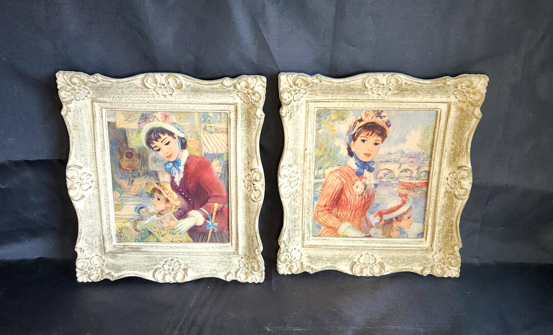 Mid Century Set of 2, Cherry Jeffe Huldah Framed Prints, Wall Hangings ...