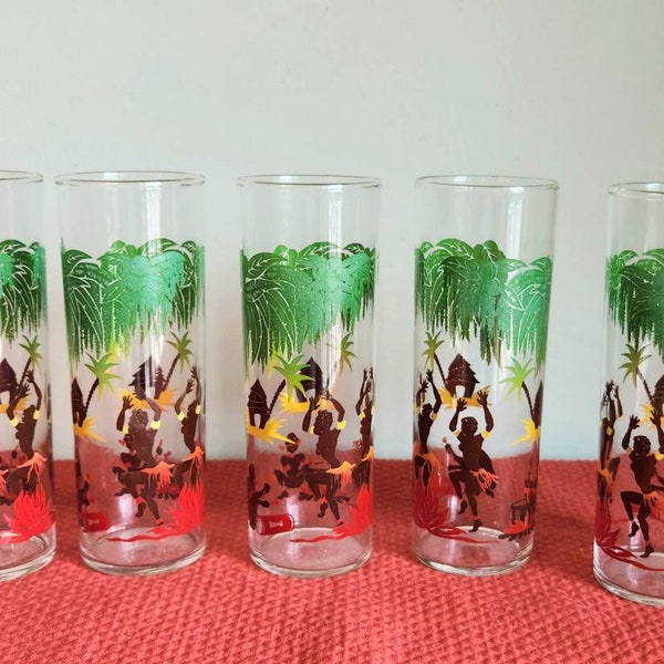 Vintage Tom Collins Glasses - Etsy