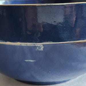 Farmhouse Mixing Large Bowl Blue Yellow Ware Stoneware - Etsy