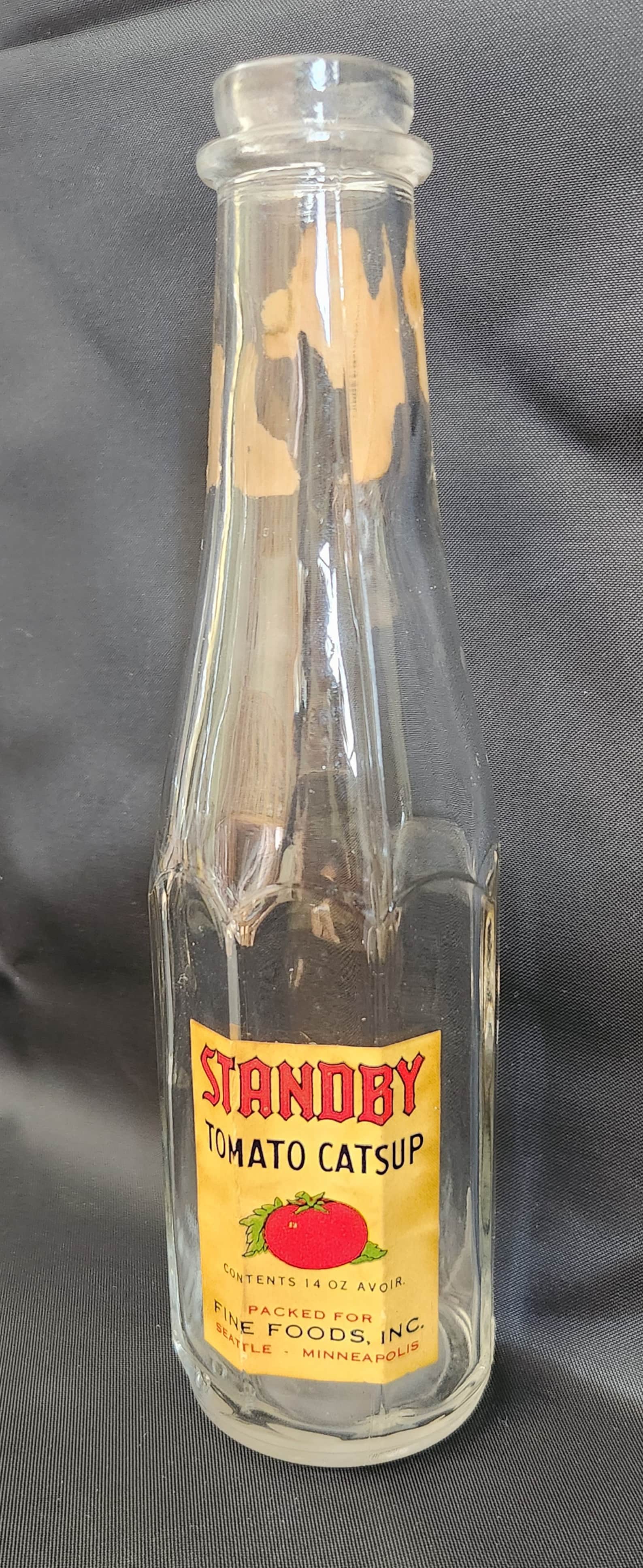 Vintage Glass Catsup Bottles With Original Label, Brooks, Stanby ...