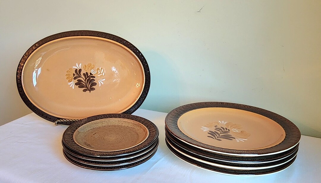 Vintage Red Wing Dinnerware HEATHERSTONE Ceramastone Hand - Etsy