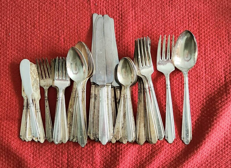 Vintage Silverplate Wallco A1 Flatware Set 44 Pieces 6 Place - Etsy