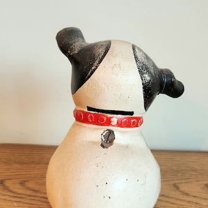 Antique Hubley FIDO Puppy Black and White Dog Cast Iron Metal Coin Bank ...