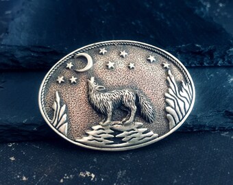 Howling Wolf Pin - Etsy