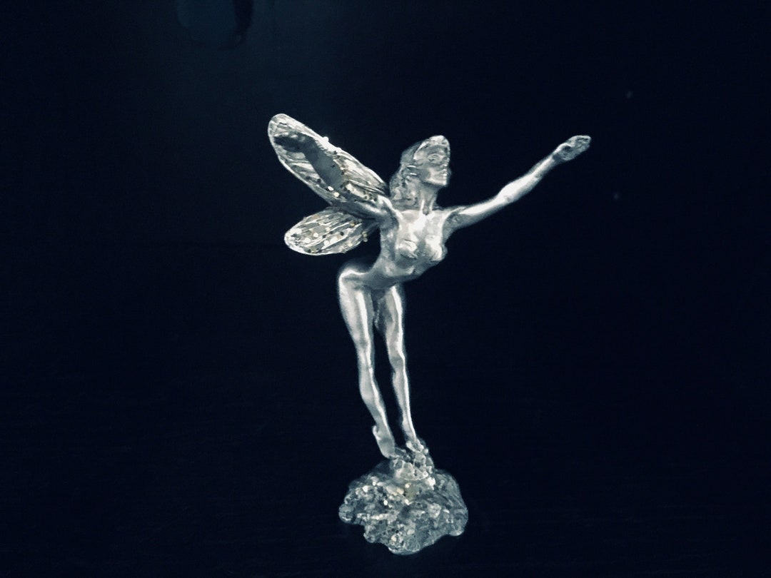 Vintage Pewter Fairy Figurine, Rawcliffe Pewter, Gold Dust Sparkle ...