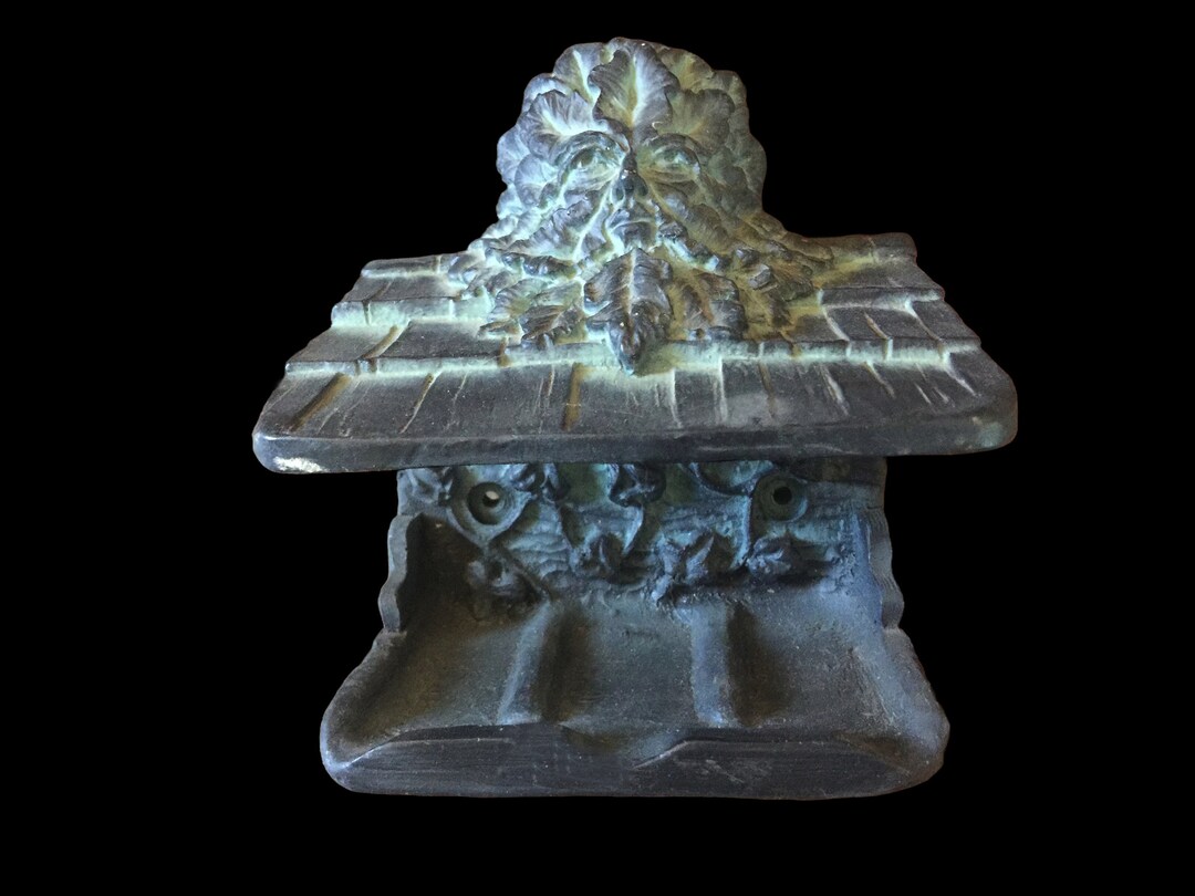 Vintage Greenman Hanging Soap Holder, Crushed Soapstone, Verdigris ...