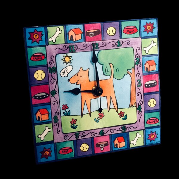 Dog Clock - Etsy