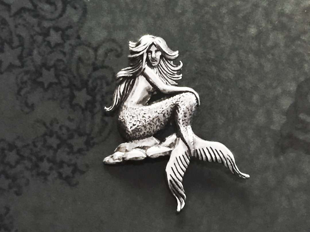 Large Sterling Silver Mermaid Pendant Jewelry - Etsy