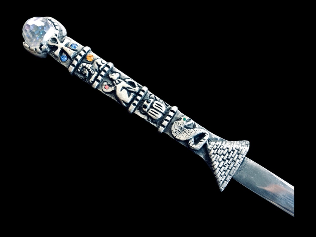 Vintage Egyptian Bastet Letter Opener, Sphinx, Pyramid, Ankh, Cobra ...
