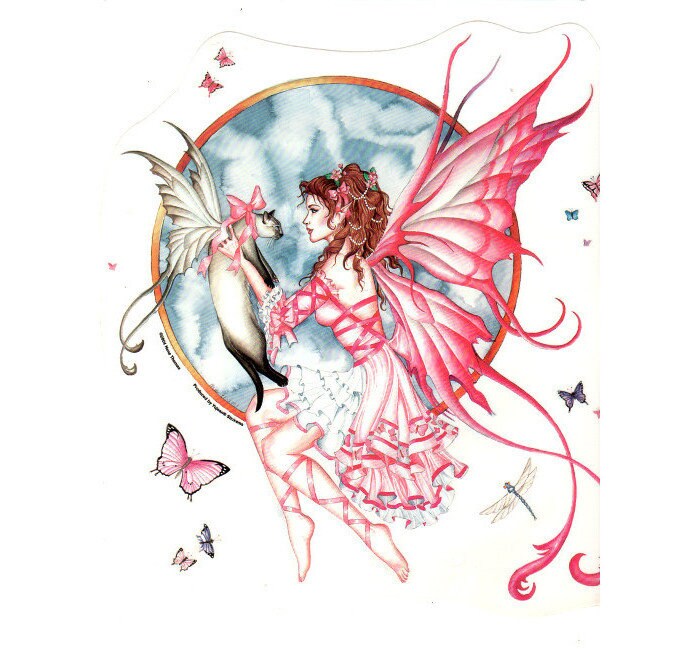 Huge Fairy Cat Sticker by Nene Thomas Die Cut Decal | Etsy