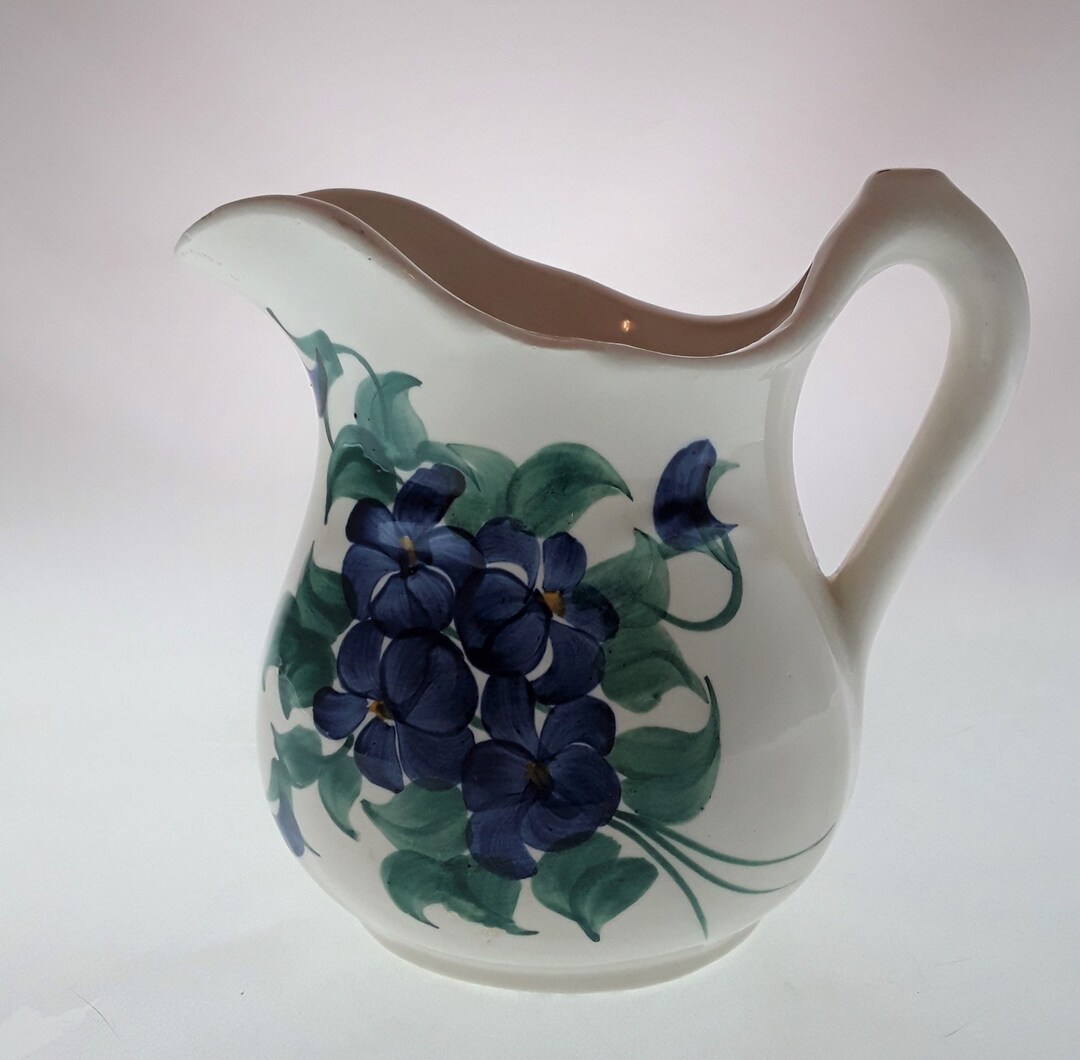 Vintage Cash Family Pottery Erwin Tennessee Hand Painted Cream Pitcher ...