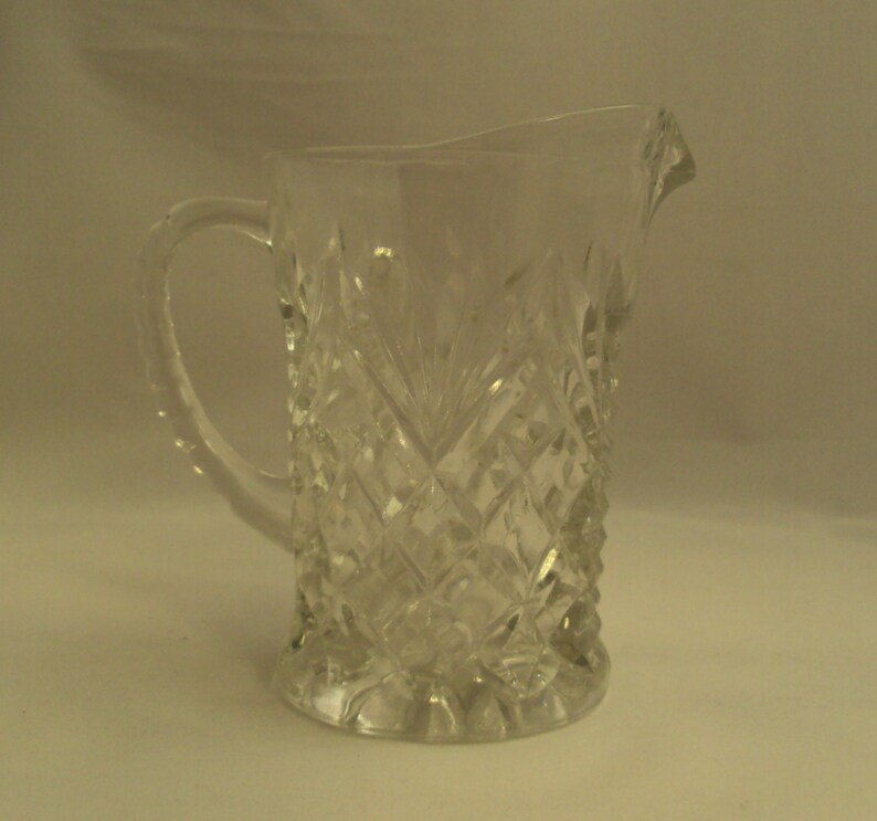 Vintage Anchor Hocking Glass Pineapple Prescut Pattern Creamer - Etsy