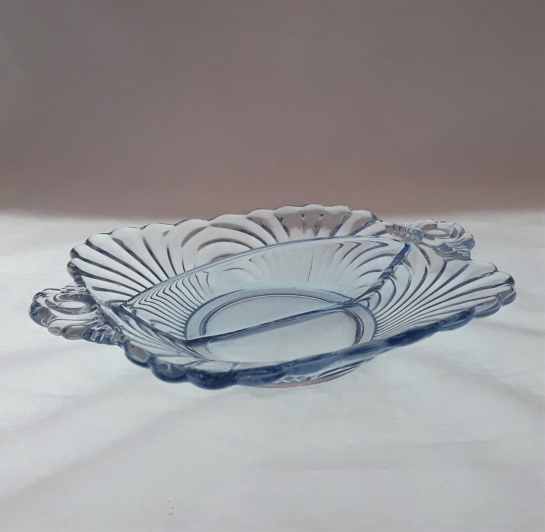 Vintage Cambridge Caprice Moonlight Blue Divided Relish Dish Bonbon Bowl - Etsy