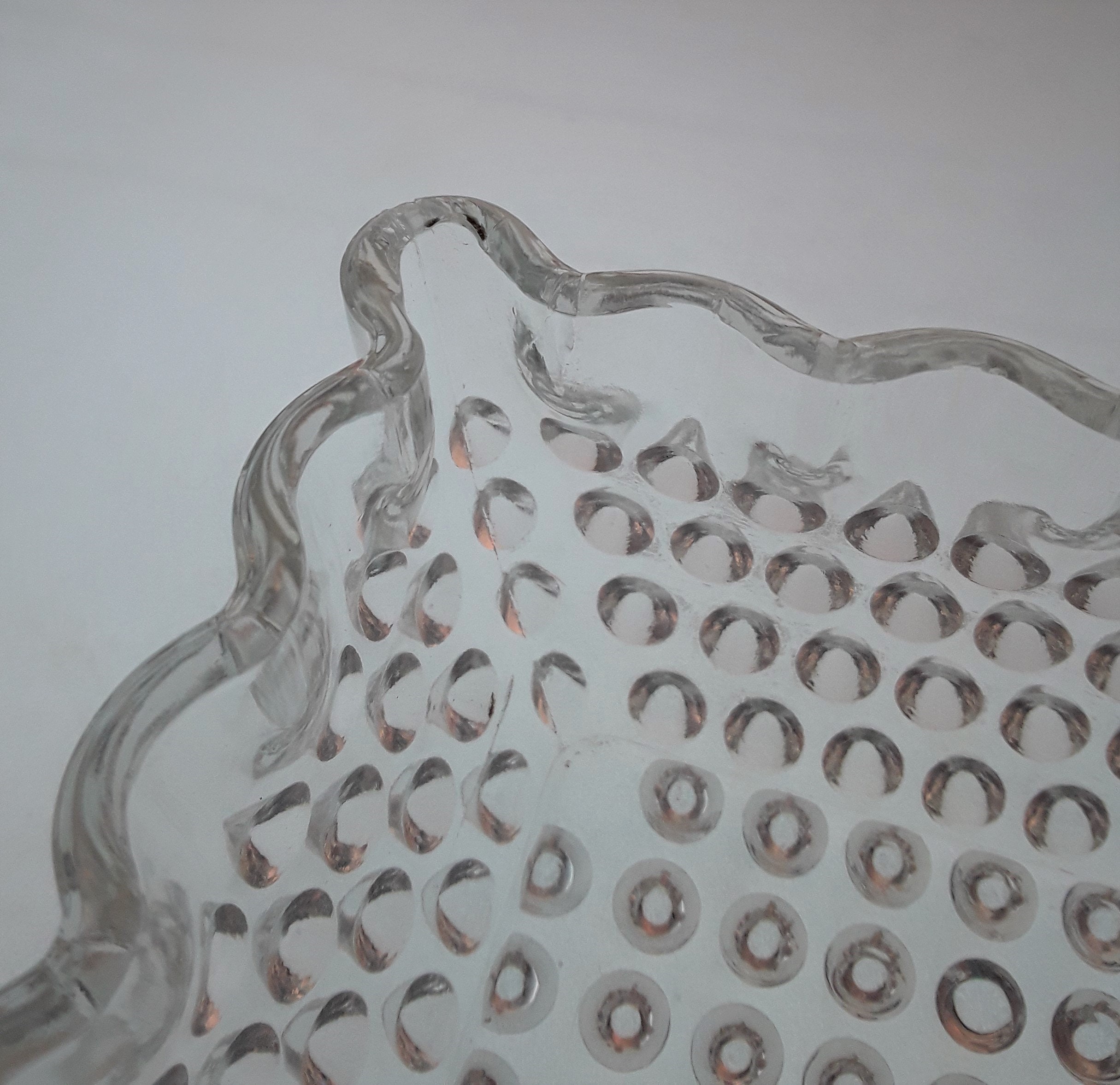 Vintage Hobnail Pattern Clear Glass Rectangular Candy Dish or Serving ...