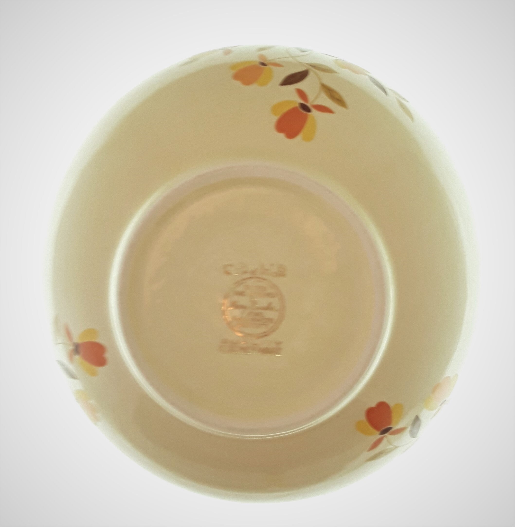 Vintage Hall China Jewel Tea Autumn Leaf Large Round Serving Bowl Mary ...