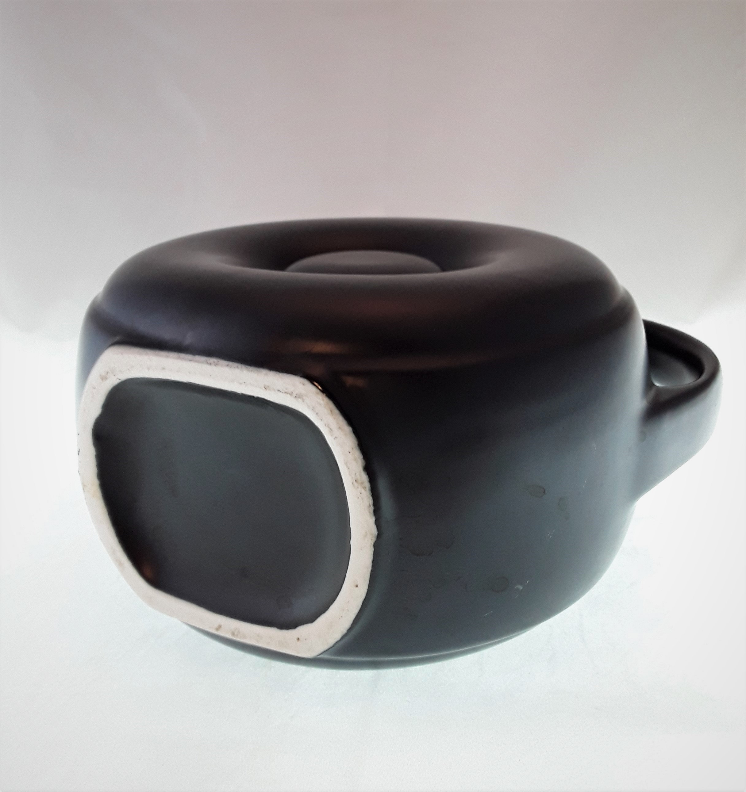 Fabulous Vintage Hall China Matte Black Donut Doughnut Pitcher Water ...