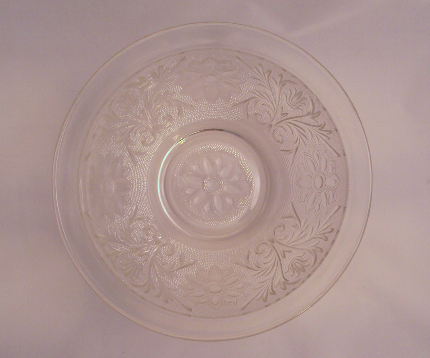 Anchor Hocking Glass Sandwich Pattern Large Salad Serving Bowl - Etsy