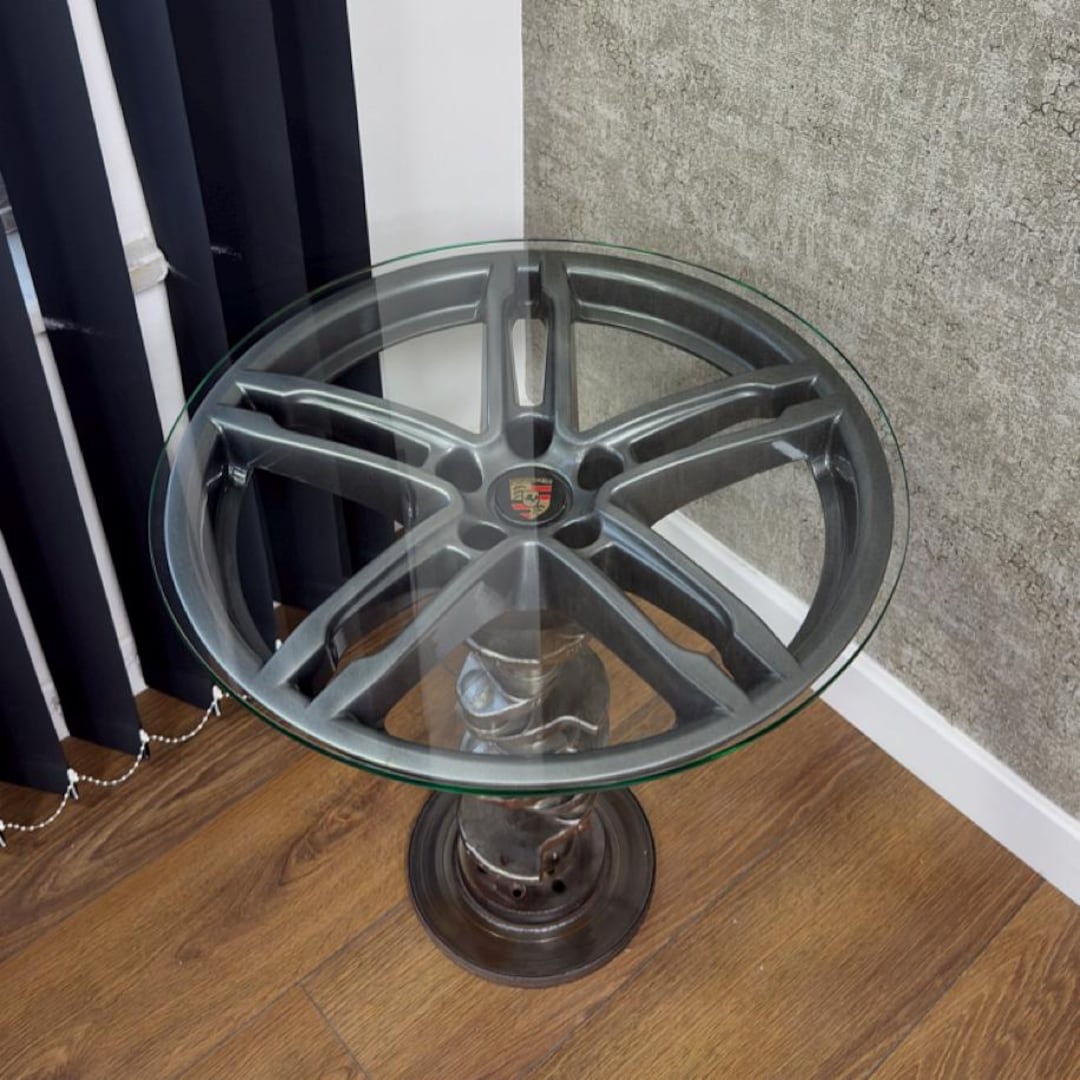 Porsche Wheel Table | Automotive Home Decor, Man Cave Furniture-tr - Etsy