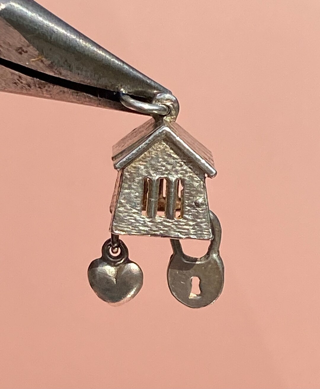 Vintage Jailhouse Sterling Silver Bracelet Charm or Pendant. Prison ...