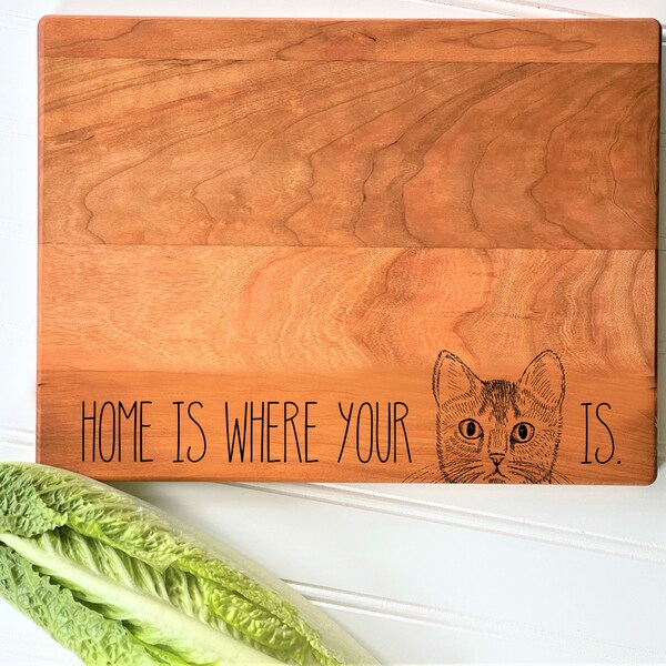 Cat Cutting Board - Etsy