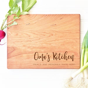 Oma Cutting Board Personalized With Oma's Kitchen Meals and Memories ...