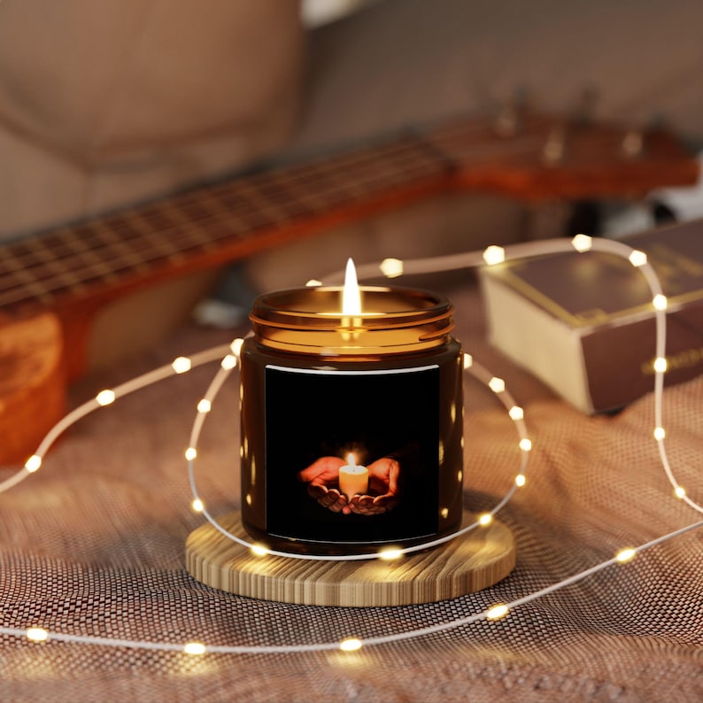 Soy Candle Amber Jar: Lavender Vanilla, Coconut, Clean Cotton ...
