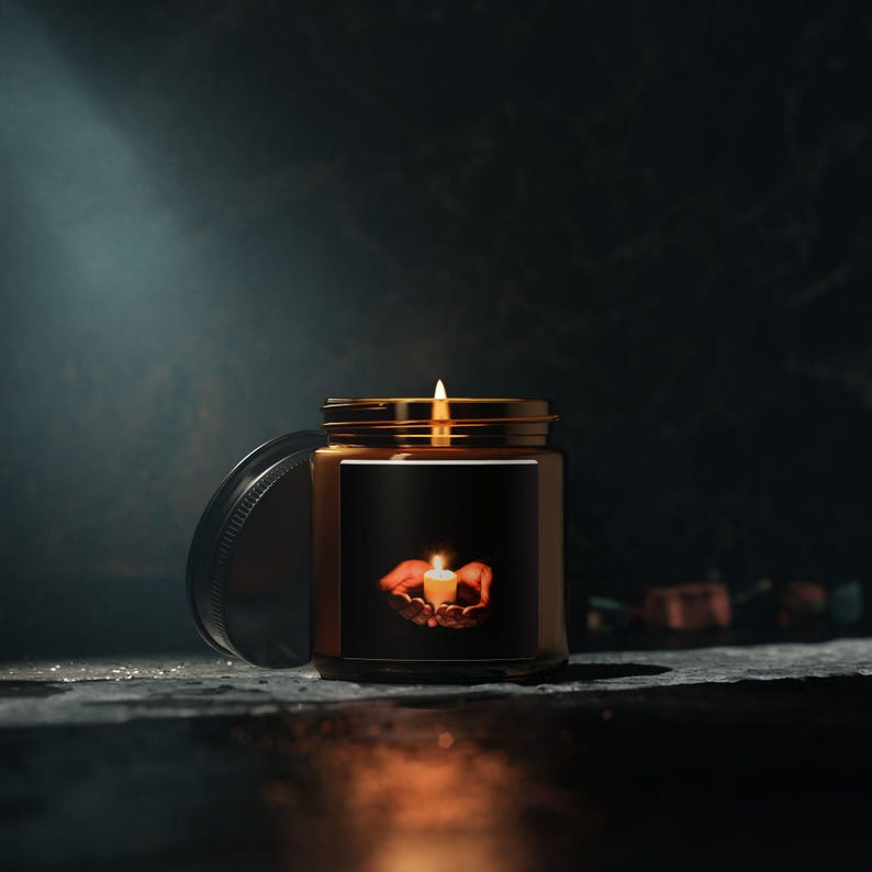 Soy Candle Amber Jar: Lavender Vanilla, Coconut, Clean Cotton ...