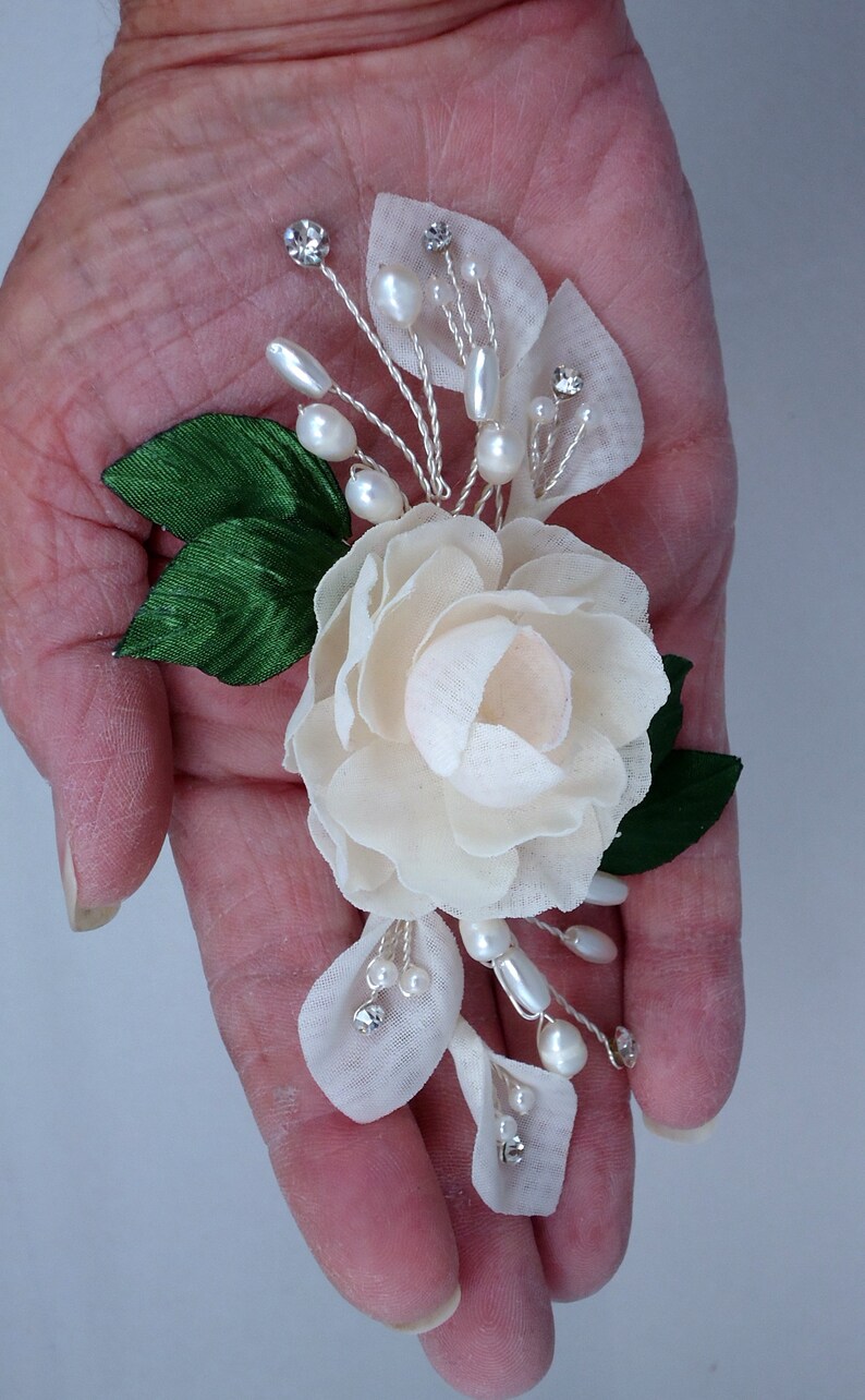 Ivory Flower Clip Bridal Flower Clip Bridal Headpiece - Etsy