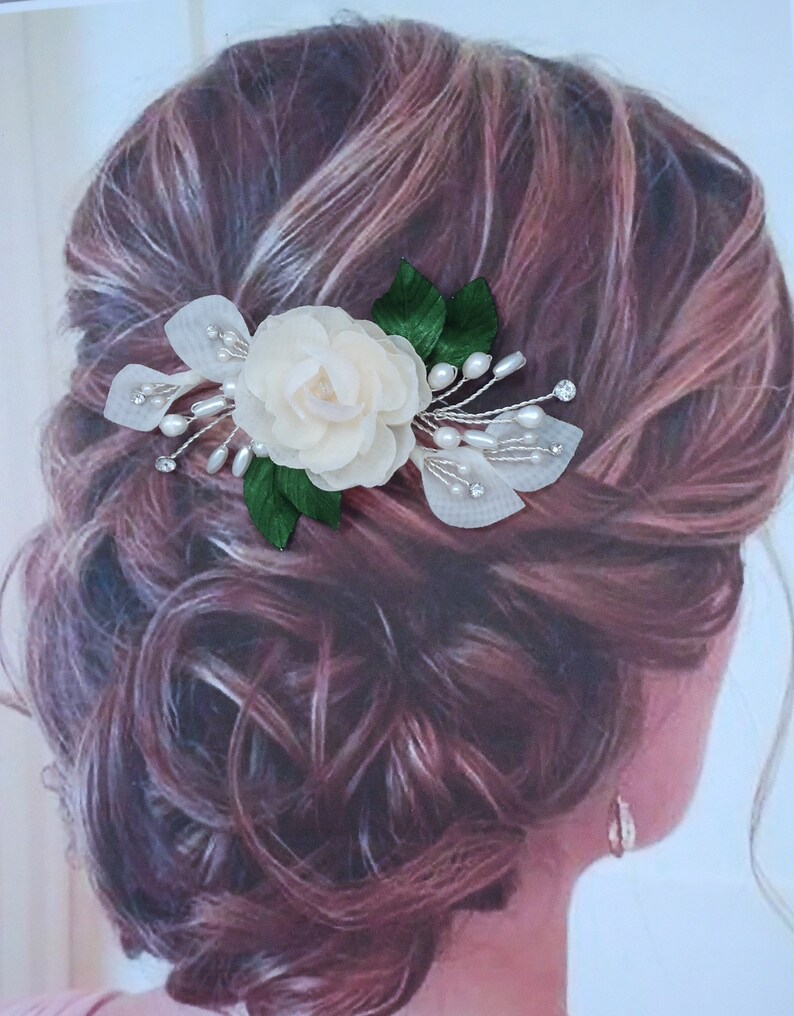 Ivory Flower Clip Bridal Flower Clip Bridal Headpiece | Etsy