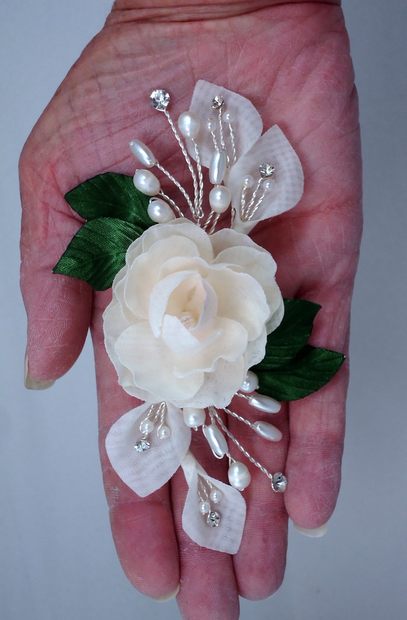 Ivory Flower Clip Bridal Flower Clip Bridal Headpiece | Etsy