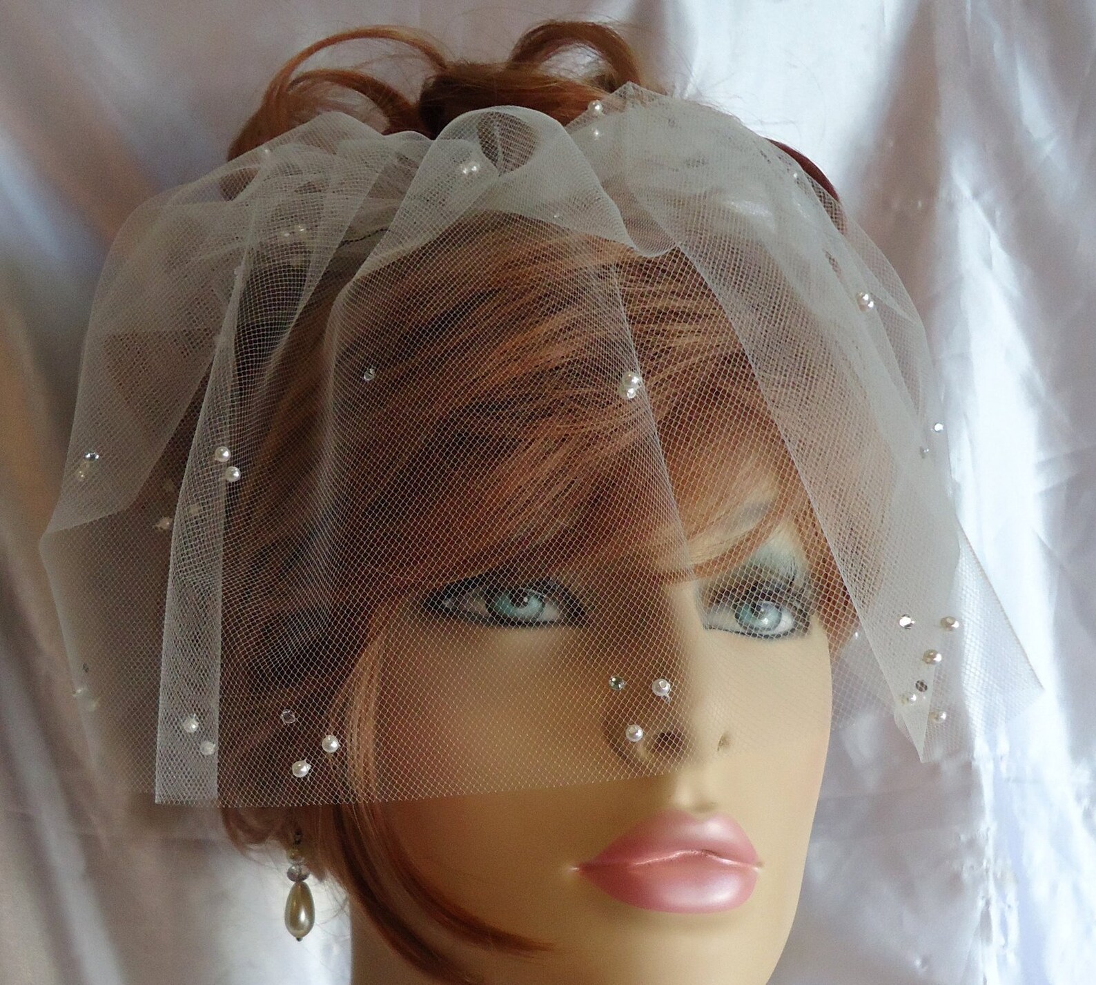 Birdcage Veil, Tulle Mini Veil, Bridal Veil, Wedding Veil, 10 Inch Veil ...