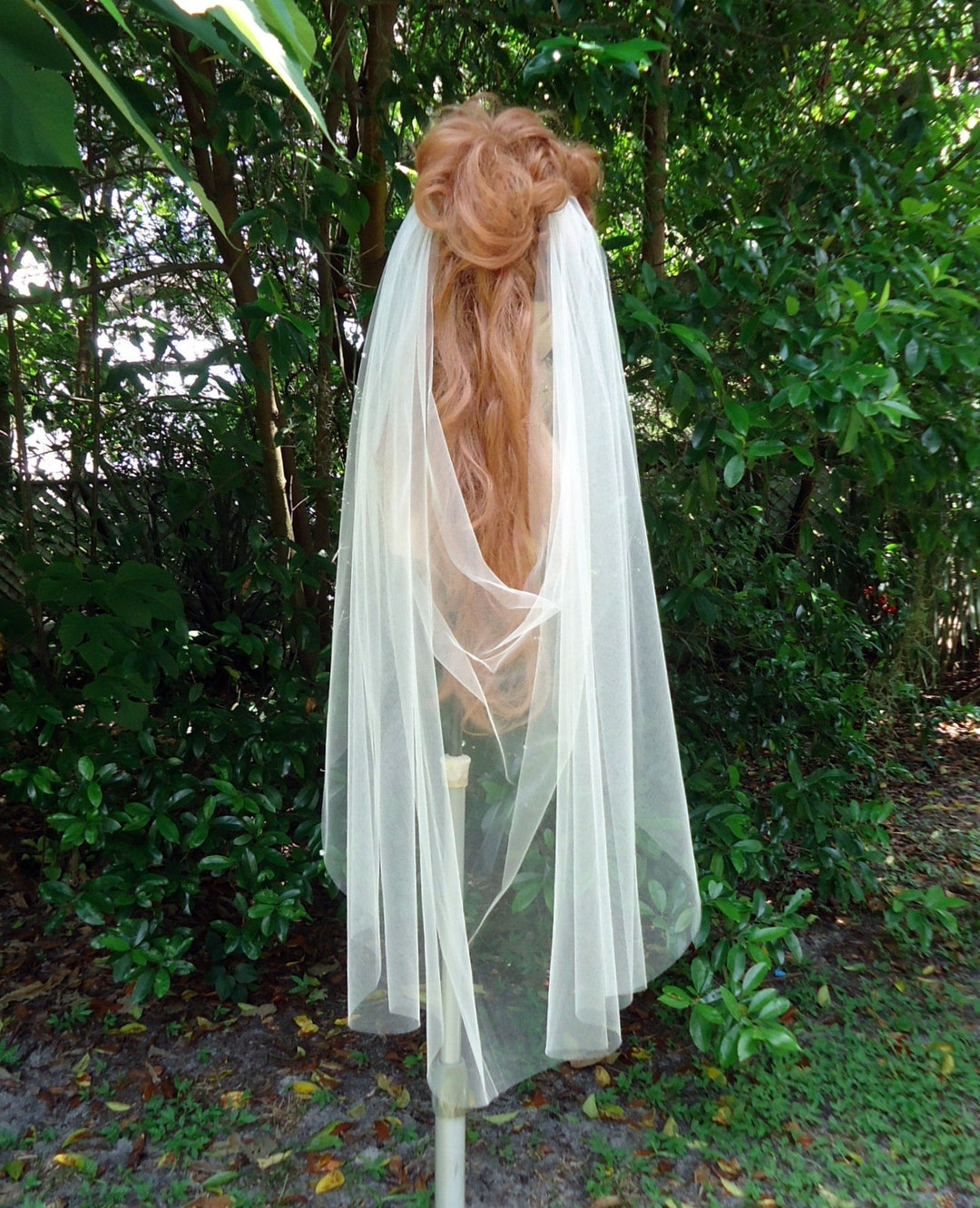 Draped Veil, Drape Veil, Single Tier Veil, Bridal Illusion Tulle Veil ...