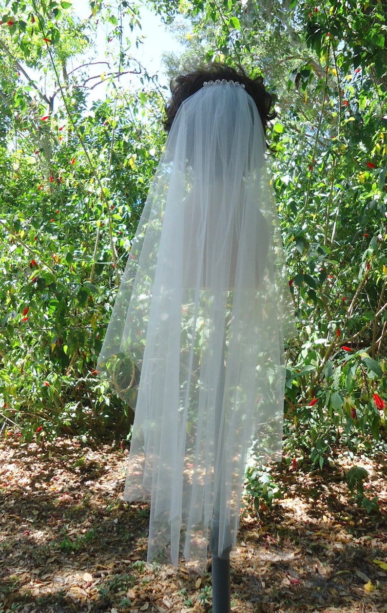 Bridal Veil Two Layer 36 Inch Illusion Tulle Cut Edge - Etsy