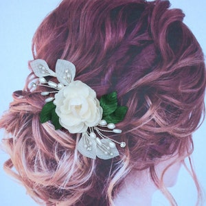 Ivory Flower Clip Bridal Flower Clip Bridal Headpiece - Etsy