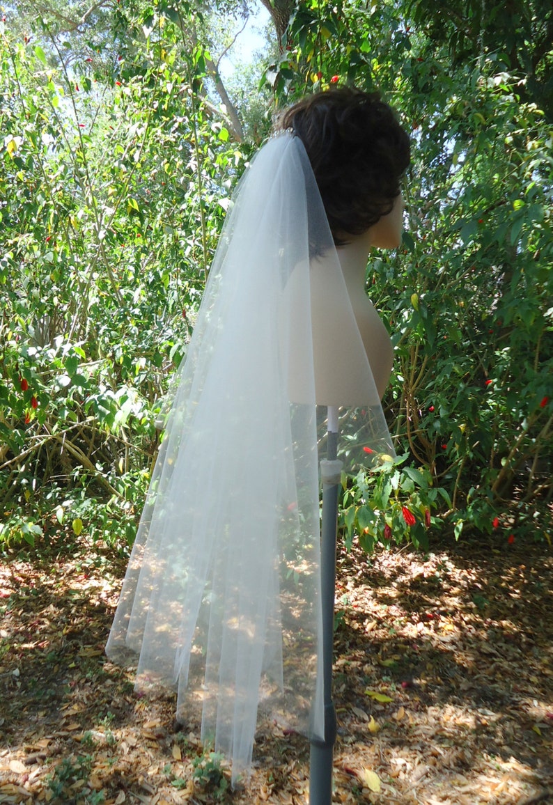 Bridal Veil Two Layer 36 Inch Illusion Tulle Cut Edge - Etsy