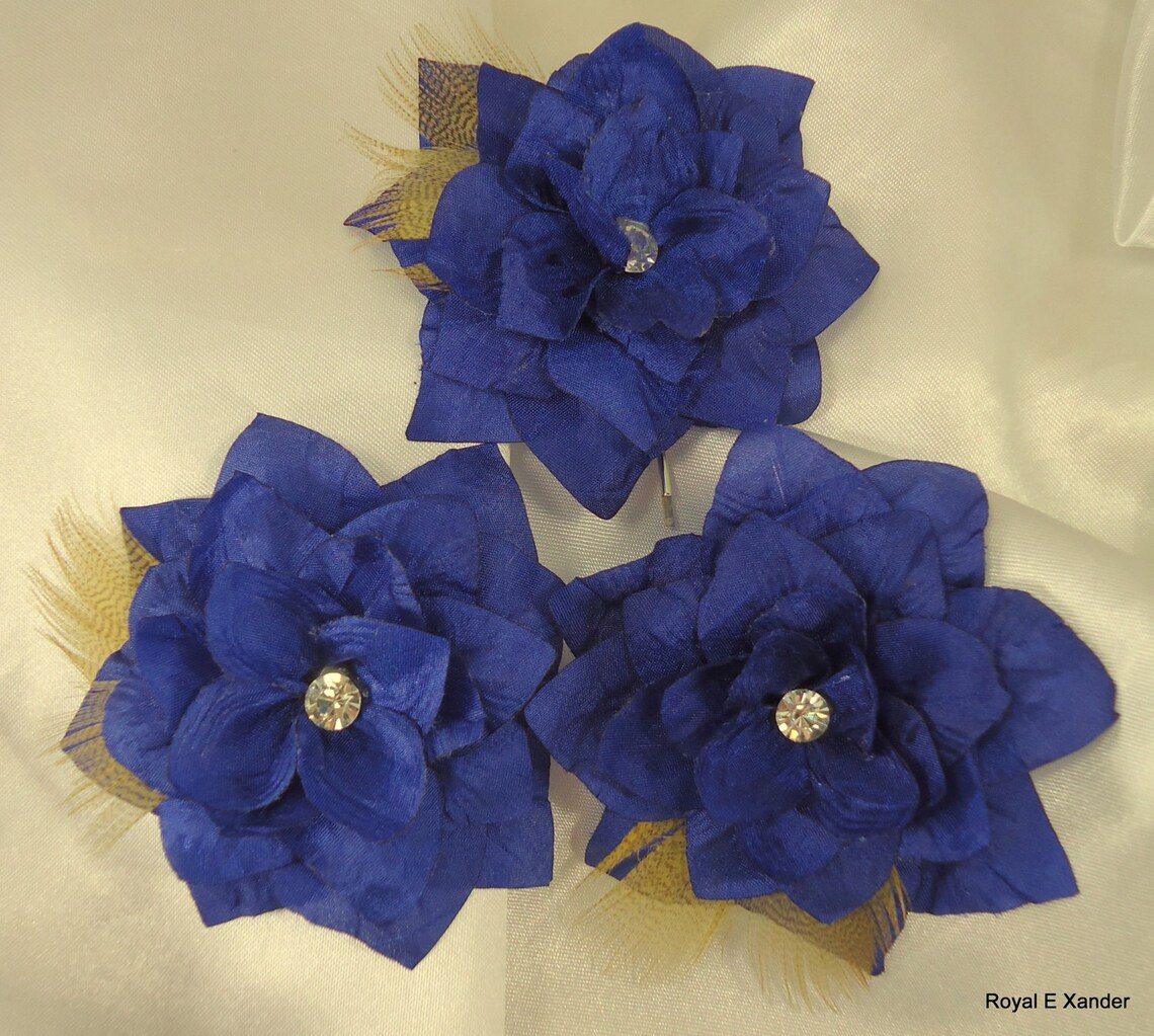 Wedding Hair Flowers Mini Hair Flowers Blue Flowers Flower - Etsy